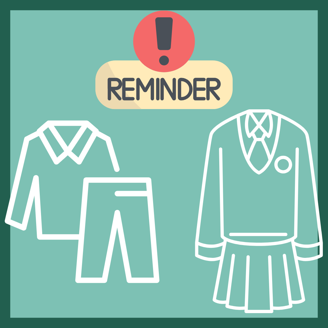 Uniform Reminders – Coláiste Muire